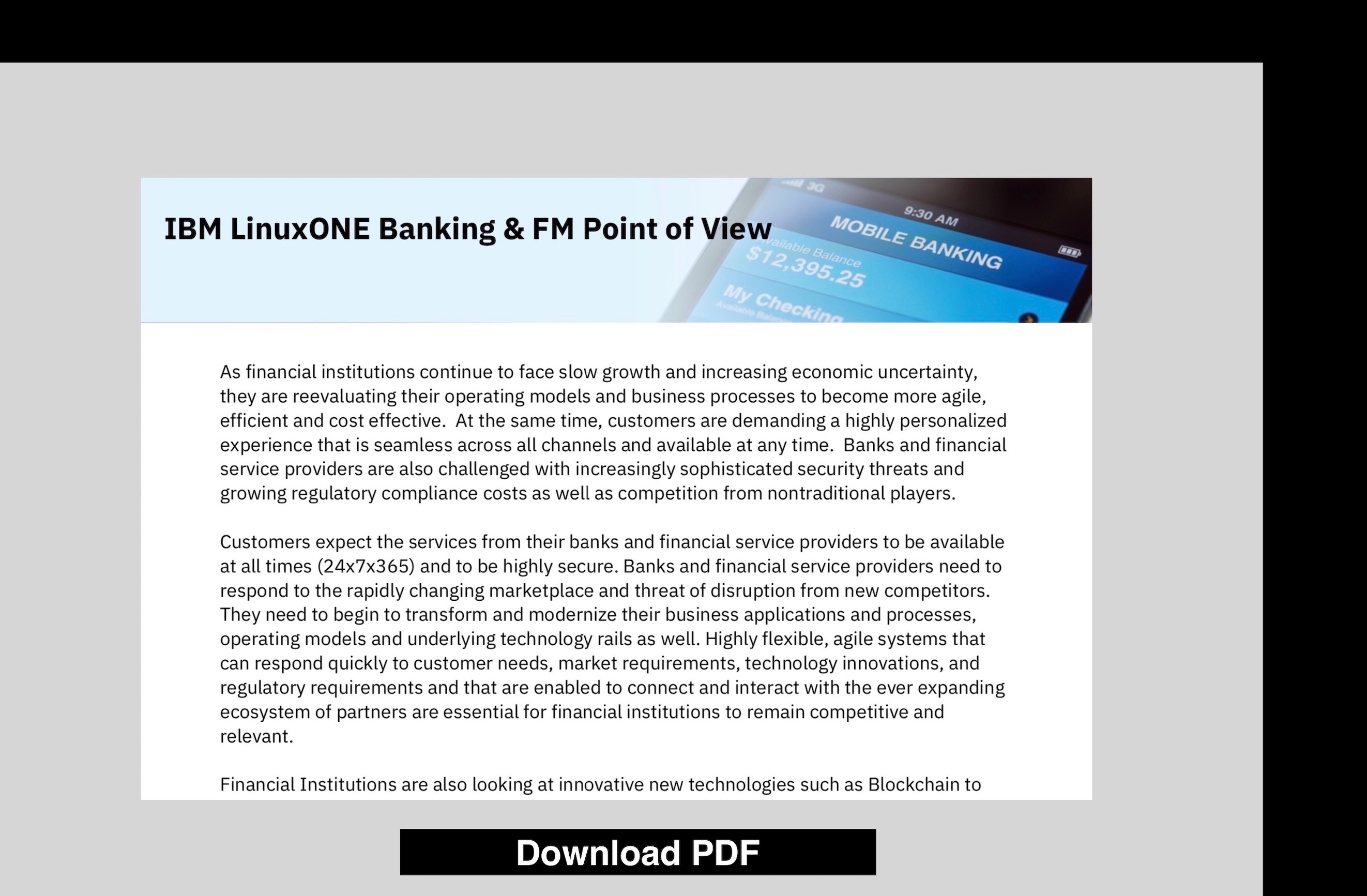 IBM LINUXONE FS – TES Enterprise Solutions
